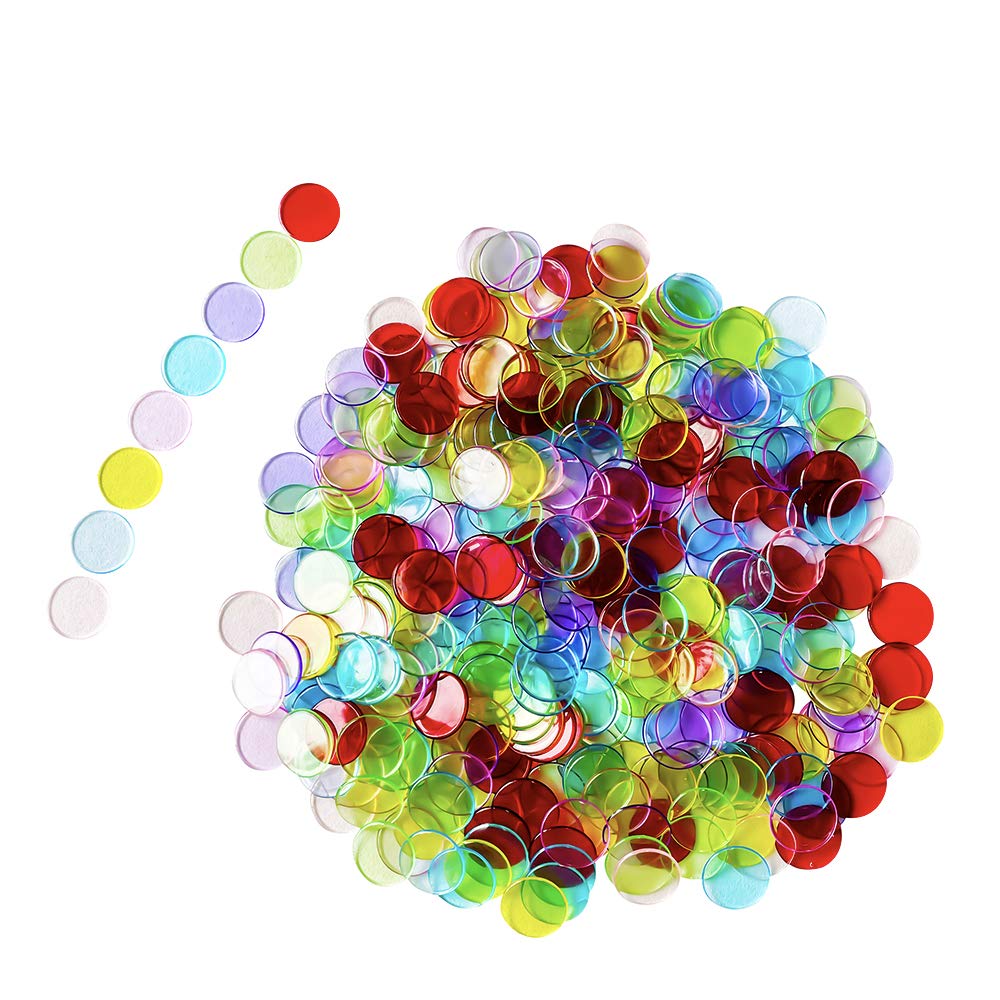 Snapklik.com : Bingo Chips Markers Counters - 3/4 Inch Plastic Clear ...