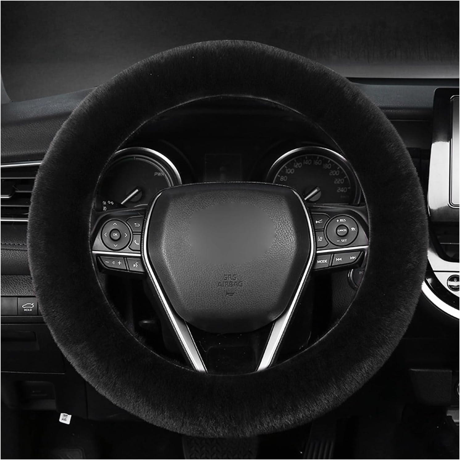 Amazon.com: Kewucn Fuzzy Car Steering Wheel Cover, Fluffy Soft Fur ...