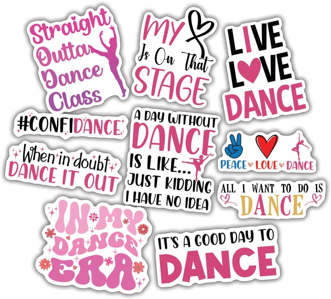 Amazon.com: (10pcs) Line Dancing Stickers Line Dancing Decals Cute Line ...