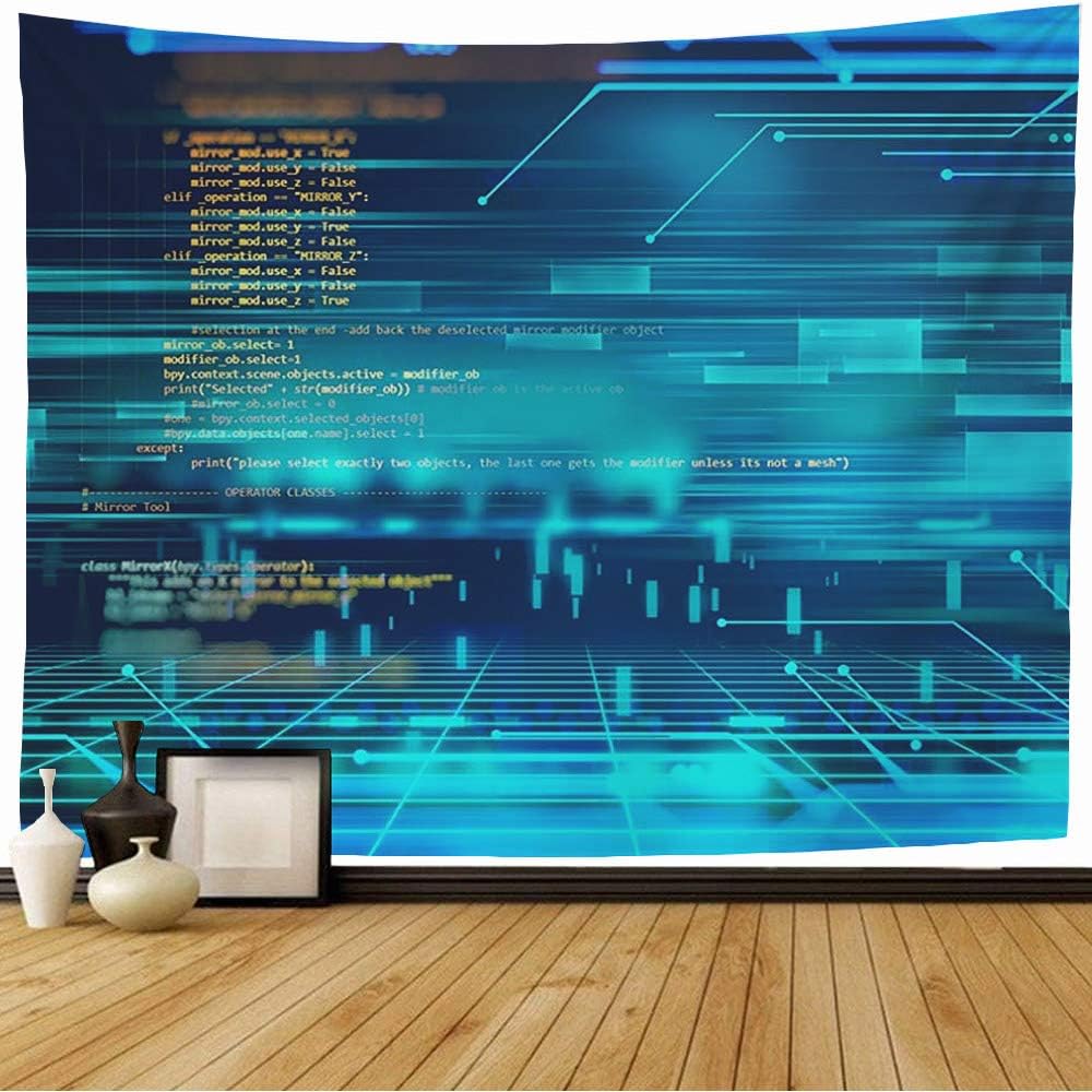 Amazon.com: Starogs Tapestry Script Internet Programming Code Abstract ...
