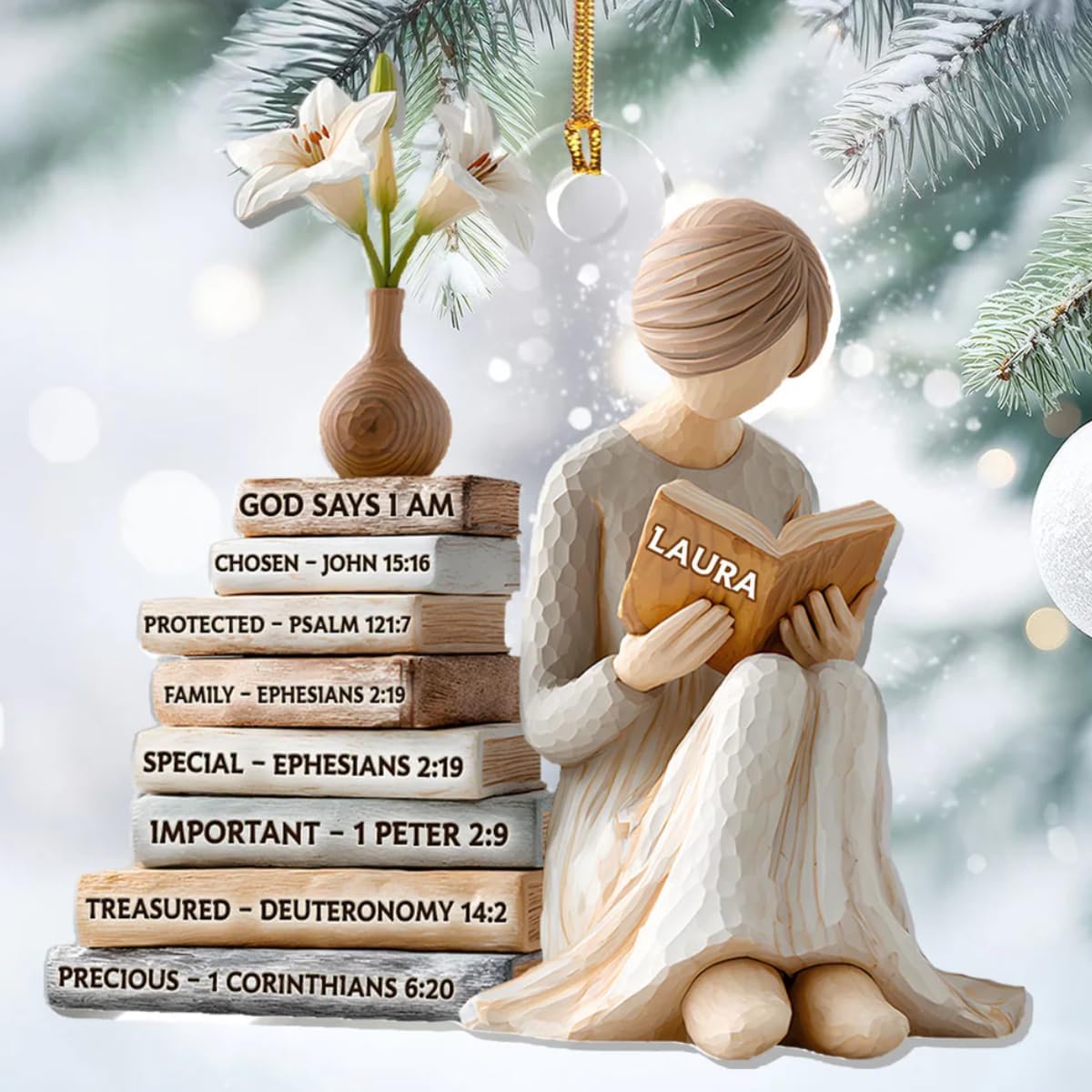 Amazon.com: God Says I Am - Personalized 1-Layer Acrylic Ornament, God ...
