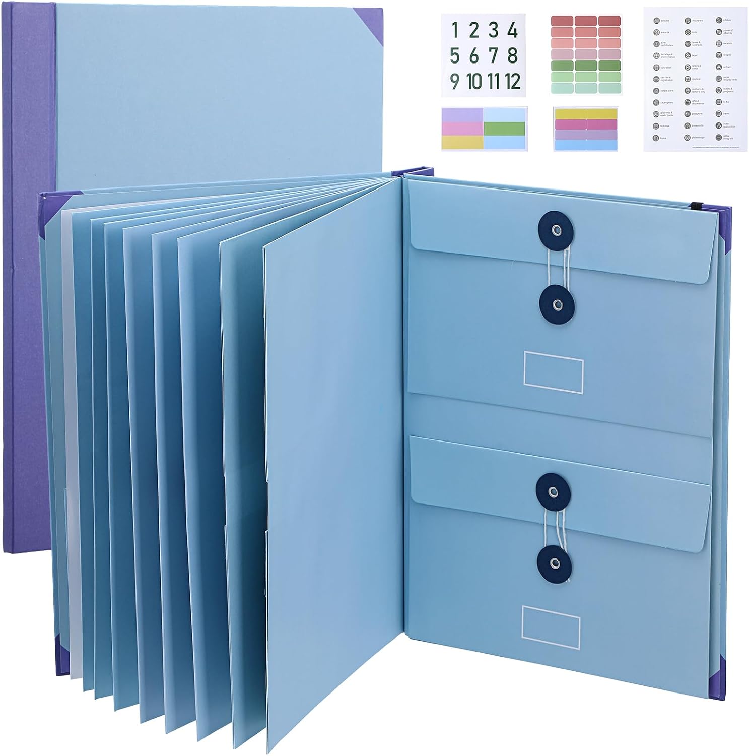 Amazon.com : Important Document Organizer, Folio Folders with Pockets ...
