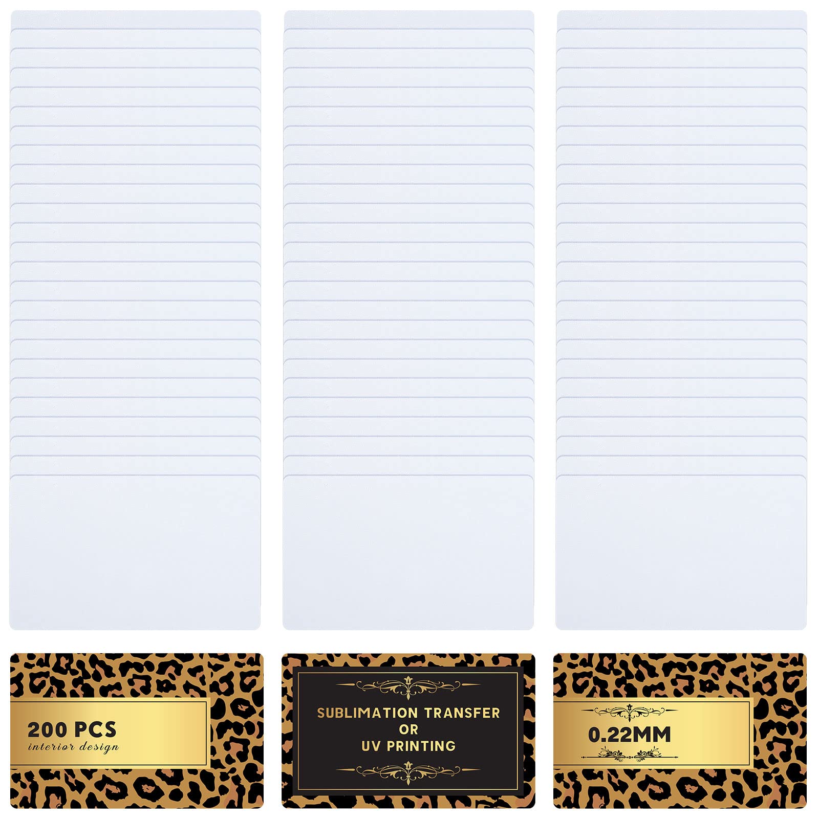 Amazon.com : 200 Pcs Sublimation Business Cards Sublimation Blanks ...