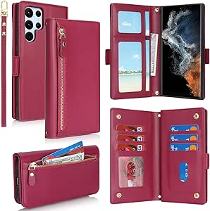Amazon.com: SunYoo for Samsung Galaxy S22 Ultra Case Wallet with Card Holder,Galaxy S22 Ultra ...
