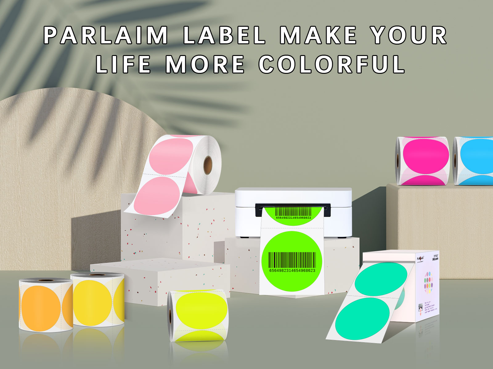 Gold Thermal Labels PARLAIM 2 Inch Brushed Gold Circle Thermal Sticker ...