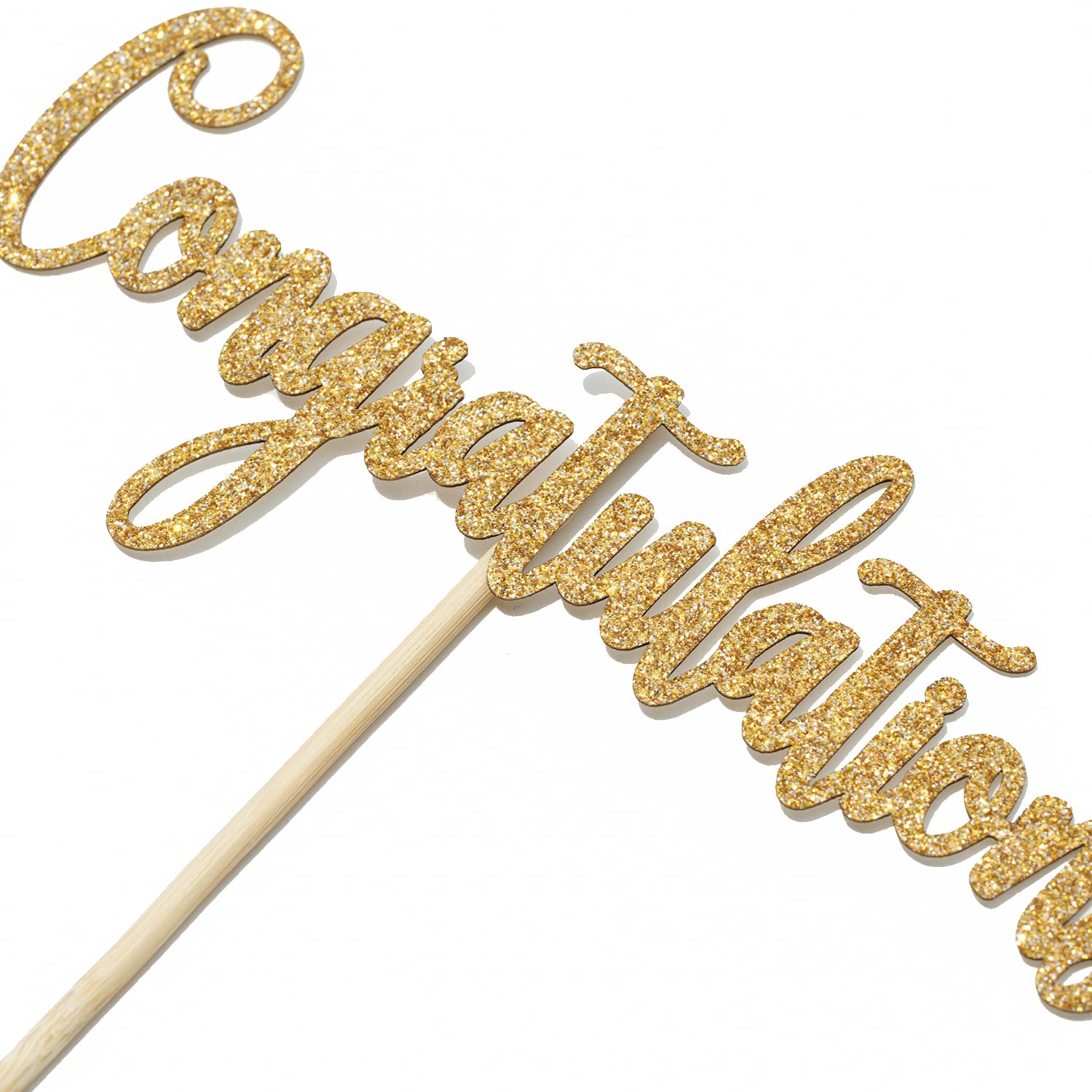 Snapklik.com : Gold Glitter Congratulations Cake Topper - Congrats Cake ...