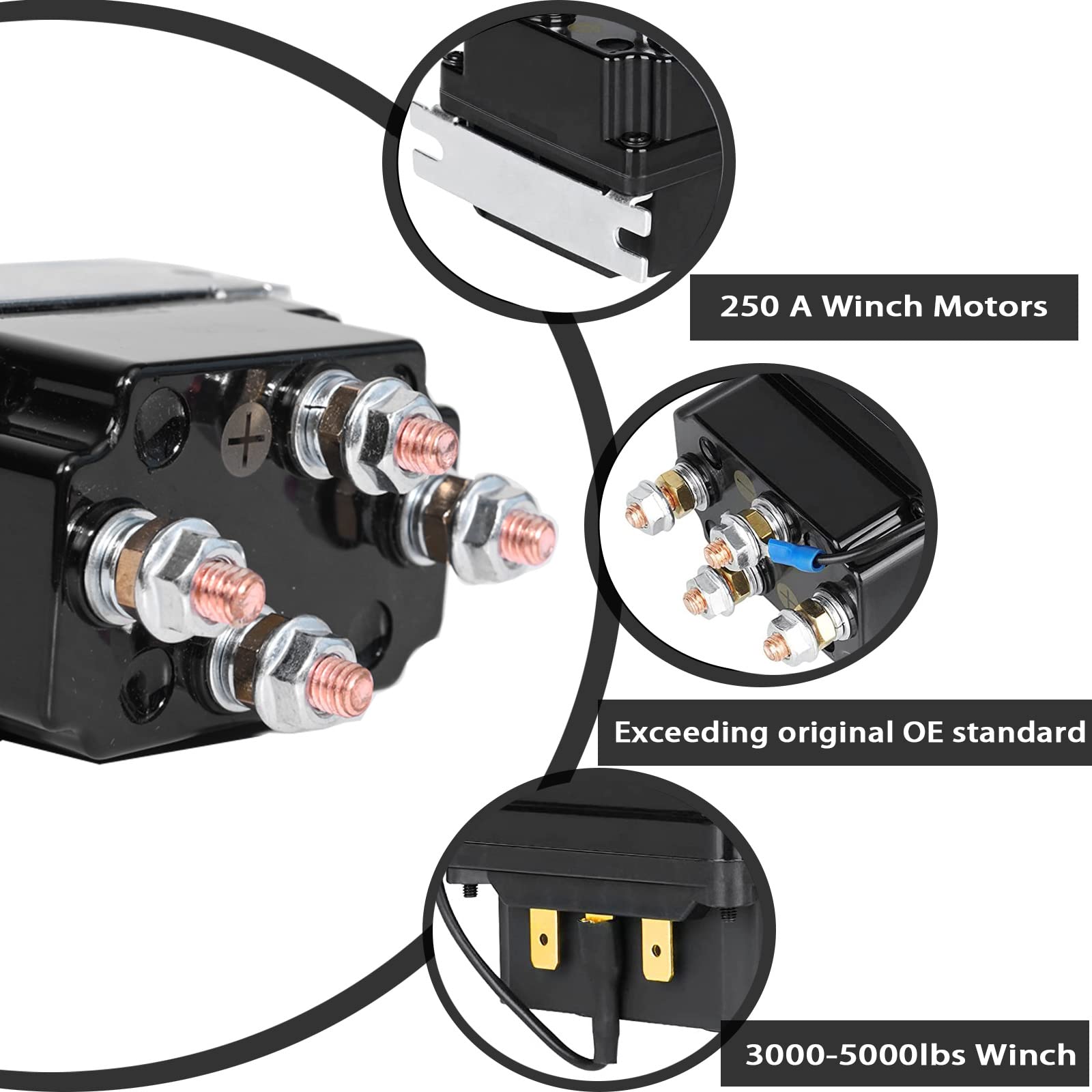 Snapklik.com : 12V 250A Winch Solenoid,Winch Accessories Automotive ...