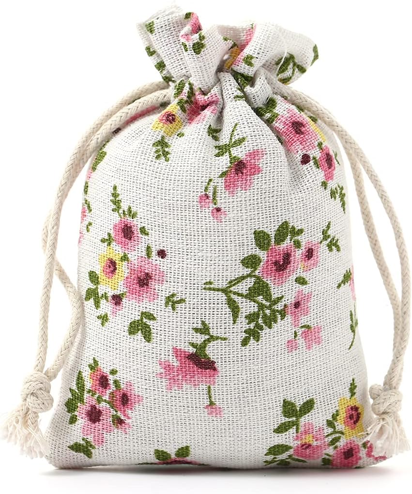 Amazon.com: Pangda 100 Pieces Small Size Rose Drawstring Bags 3.9 x 5.3 ...