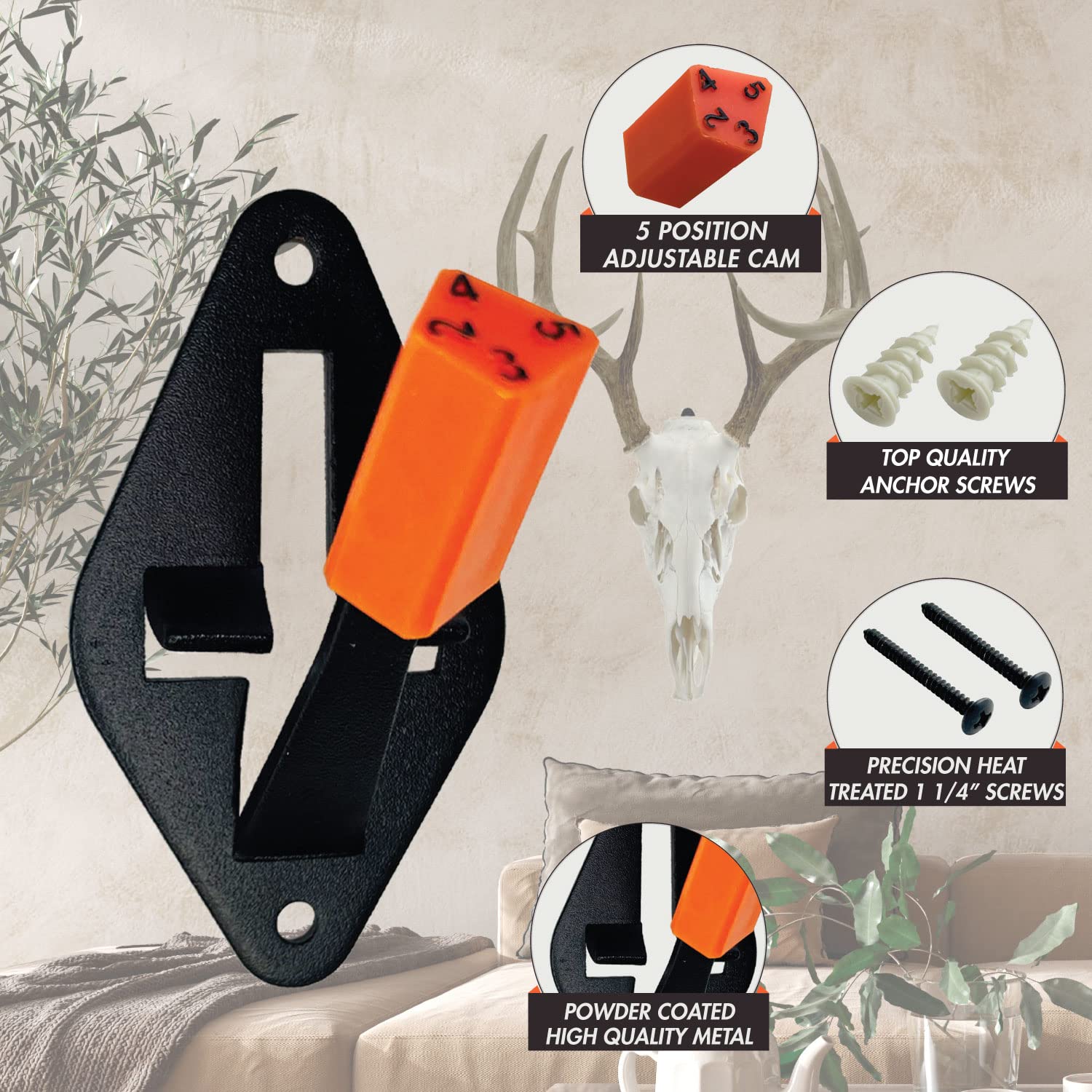 Snapklik.com : Herron Outdoors - Skull Mount Rock Solid Adjustable ...