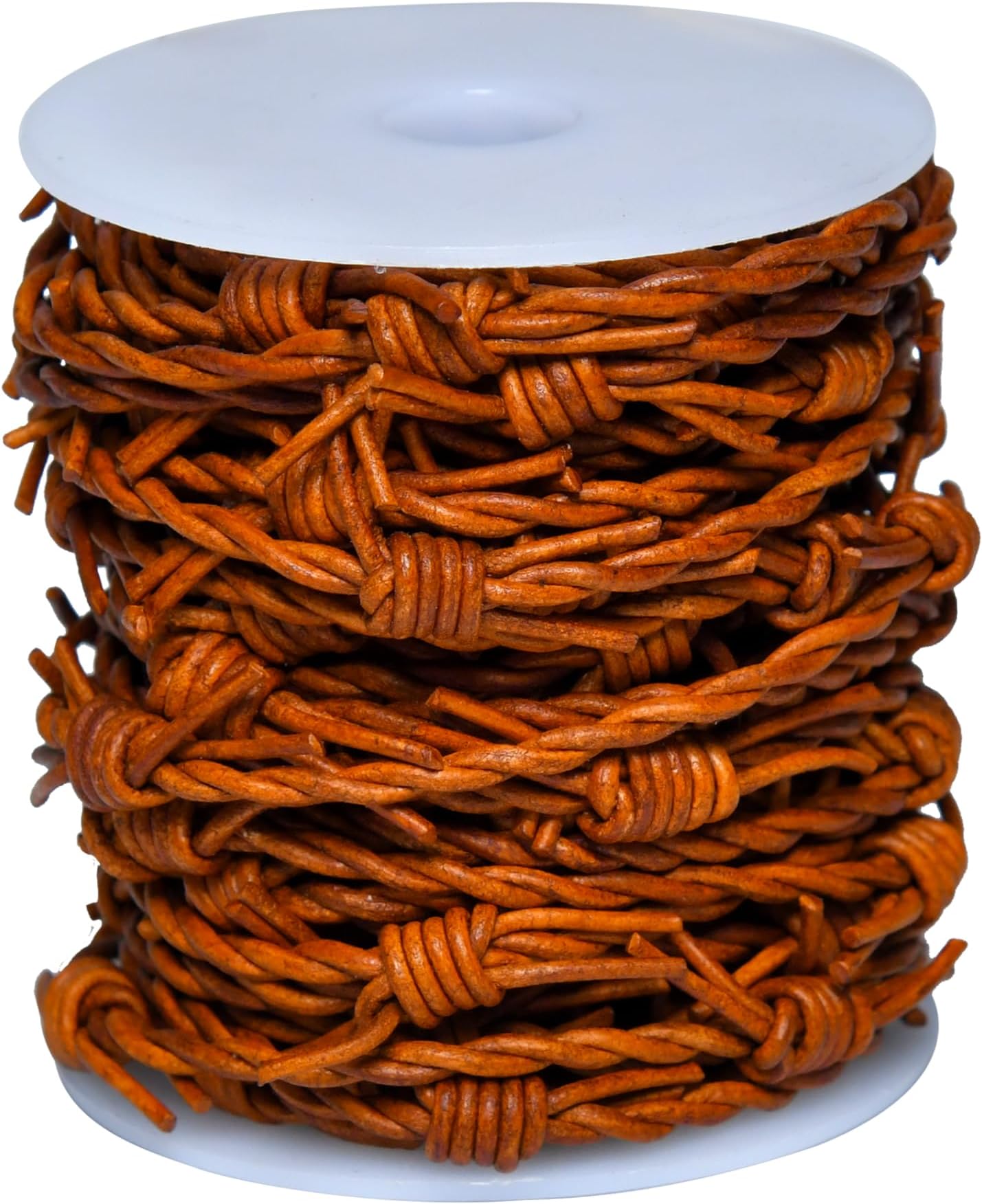 Amazon.com: White Fake Barb Wire, 3 Strand Braid of 1.8mm Round Leather ...
