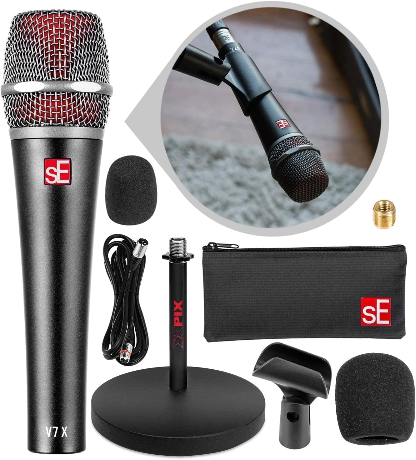 Amazon.com: sE Electronics V7 X Supercardioid Dynamic Instrument ...