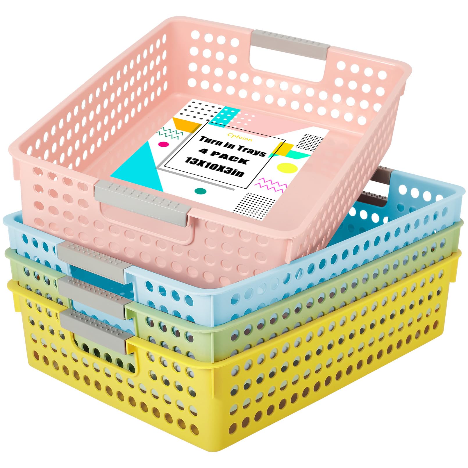 Snapklik.com : Cptoion Turn In Trays Classroom,4 Pack Paper Trays For ...