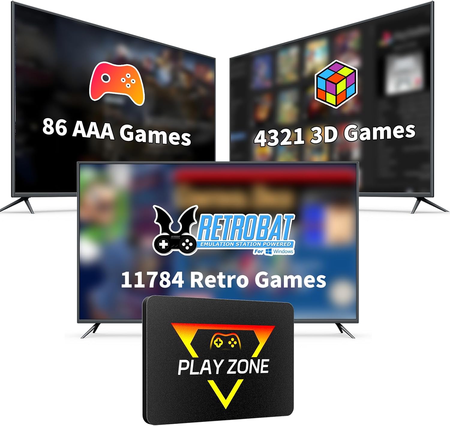 Retro Gaming Console 1T SSD with Built in 16,191 Games, 80+ Emulators Emulator Console Preloaded ...