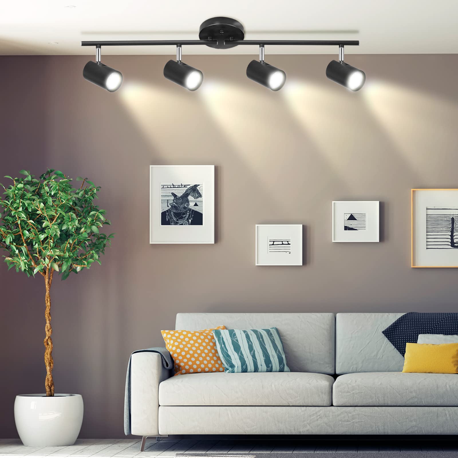 Light Track Lighting Idea Lzawvm 35.82'' 4 Light Track Kit Ceiling