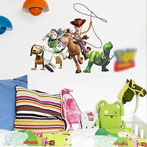 Amazon.com: Kids Cartoon Wall Decals Peel and Stick, Cartoon Toys Wall ...