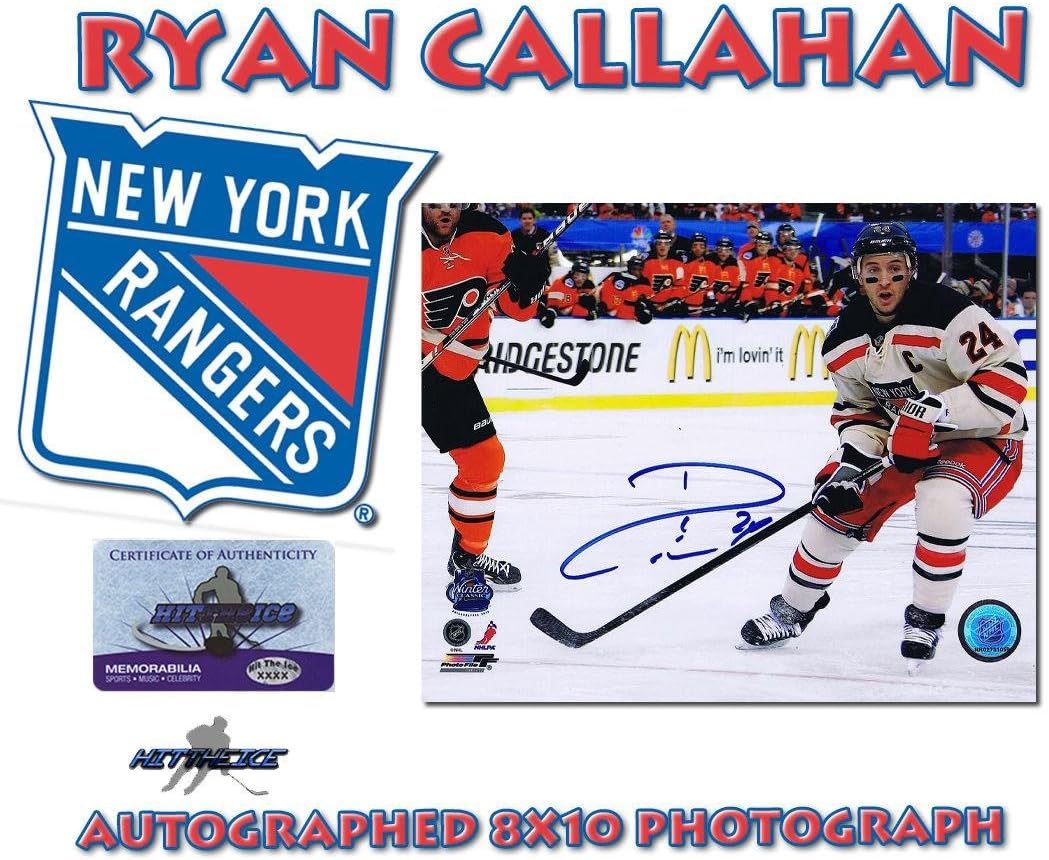 RYAN CALLAHAN Signed NEW YORK RANGERS 8x10 PHOTO w/COA - "NEW ...