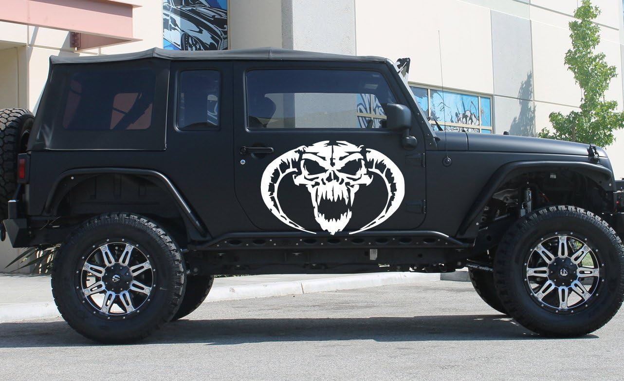 Amazon.com: Devil Lucifer Demon Hell Horns Evil Car Wrap Cool Sticker ...