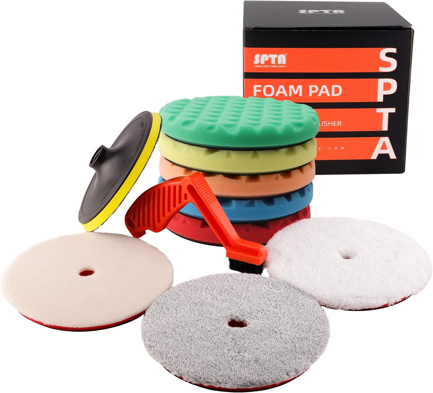 Amazon.com: SPTA 10pcs Polishing Pads Kit, 7 Inches Large Size Buffing ...