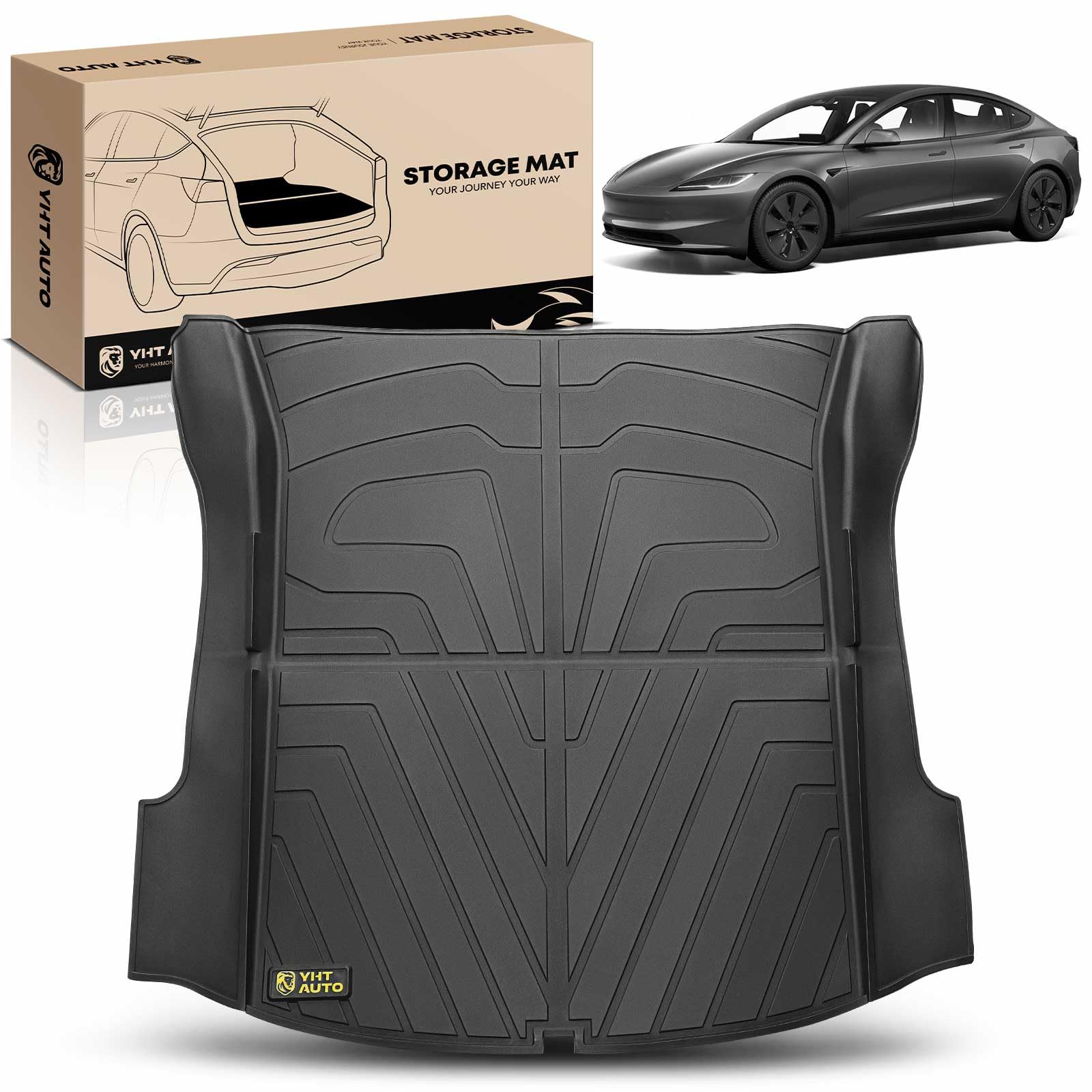 YHTAUTO Cargo Liner Compatible with Tesla Model 3 2021 2022 2023, All ...