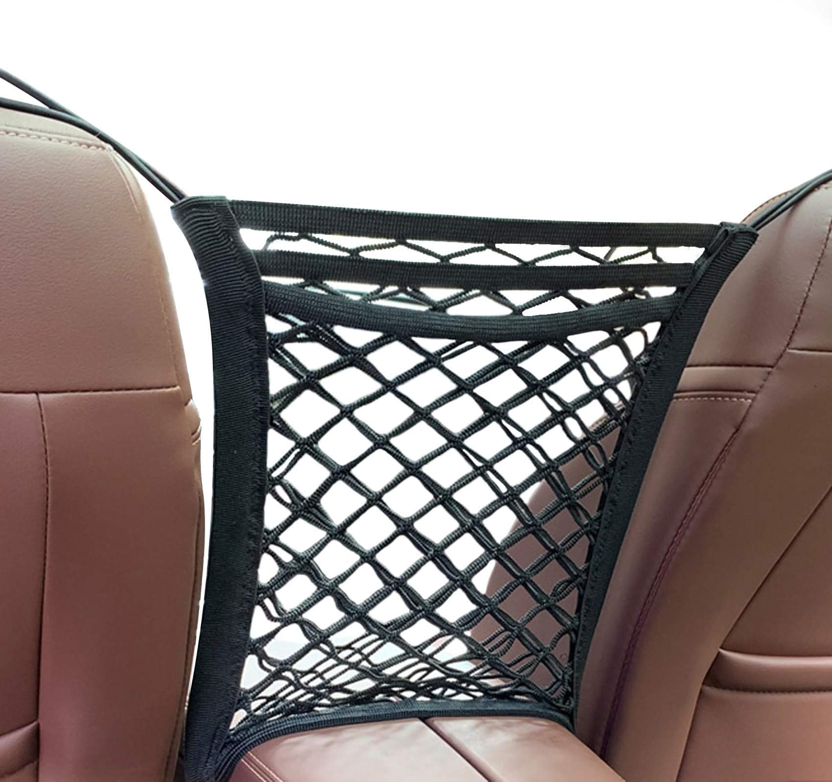 Amazon.com: CHRYMUM 3-Layer Car Mesh Organizer, Seat Back Net Bag ...