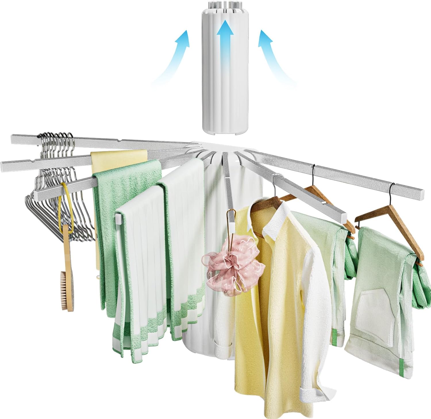 Amazon.com: Vikaqi Wall Mounted Foldable Octopus Clothes Drying Rack ...