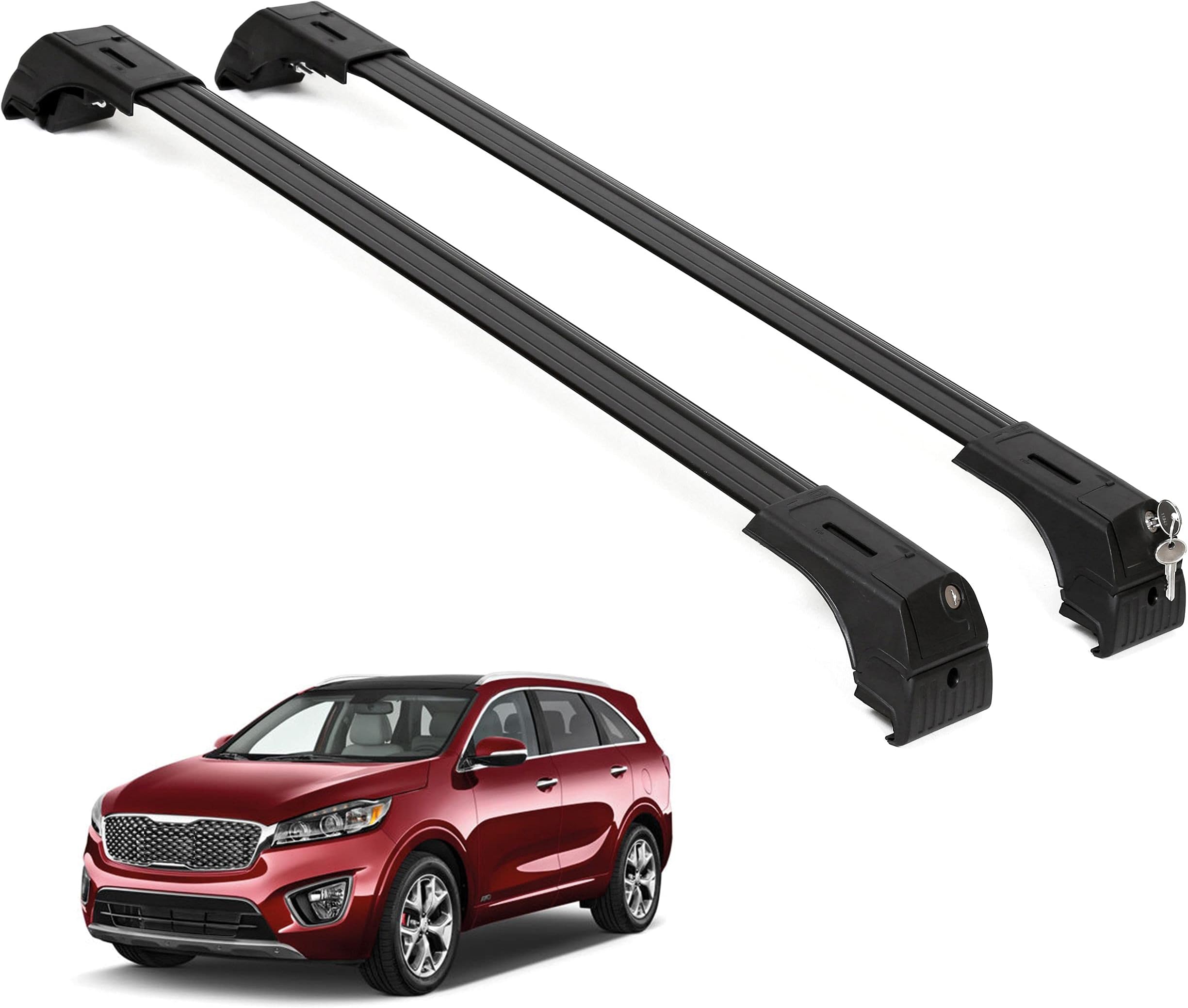 Amazon.com: Wonderdriver Roof Rack Cross Bars 260lbs Compatible with ...