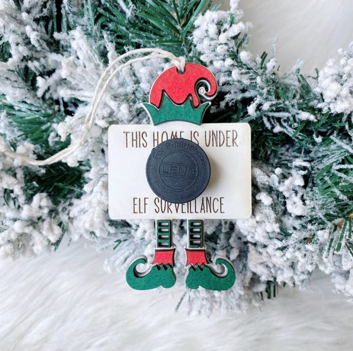 Elf Surveillance Cam Santa Camera with Lens Keepsake Christmas Ornament ...