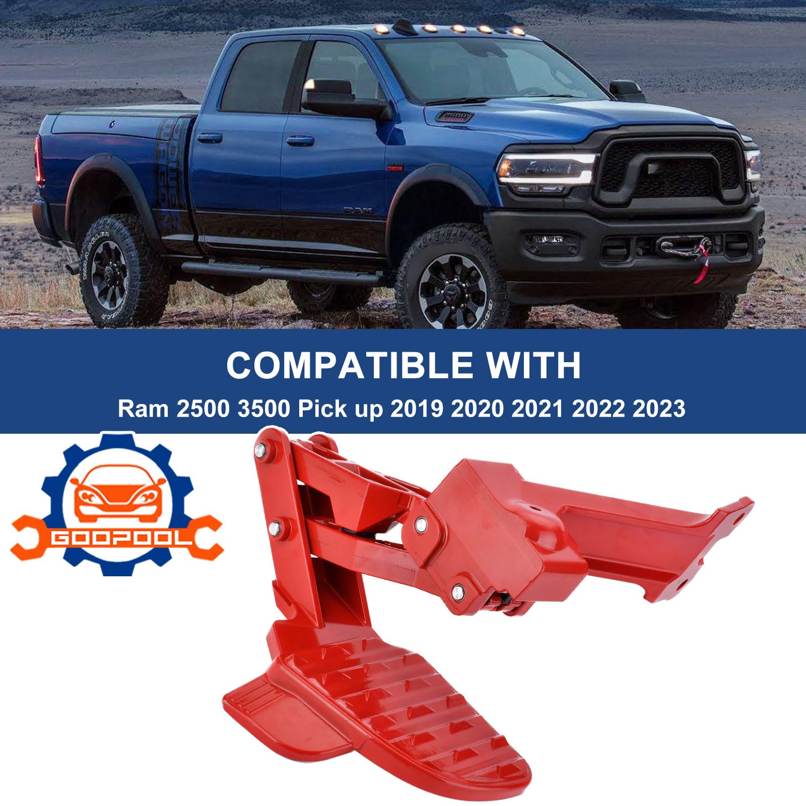 Goopool Bed Step Compatible with Dodge Ram 2500 3500 2019 2020 2021 ...