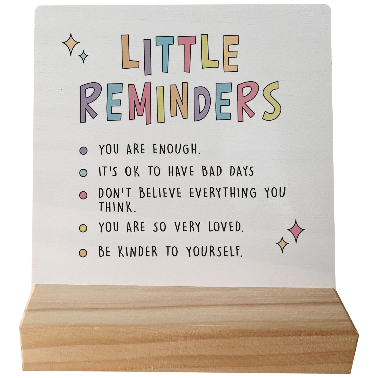 Amazon.com: Little Reminders You are Enough Desk Wood Plaque Sign with ...
