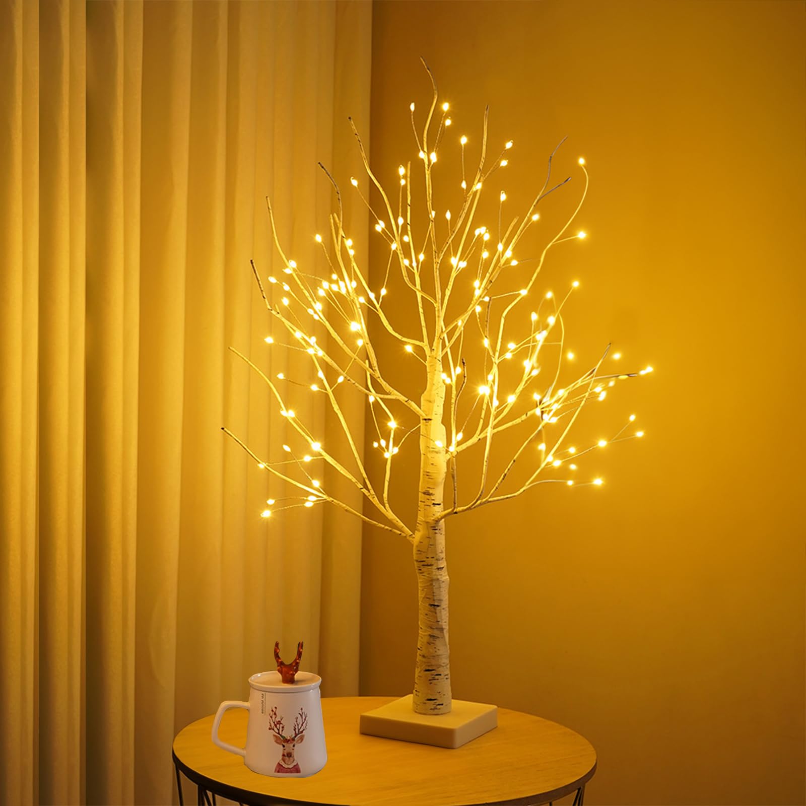 Amazon.com: Hbaushun 144 LED Birch Tree Light,Tabletop Bonsai Fairy ...