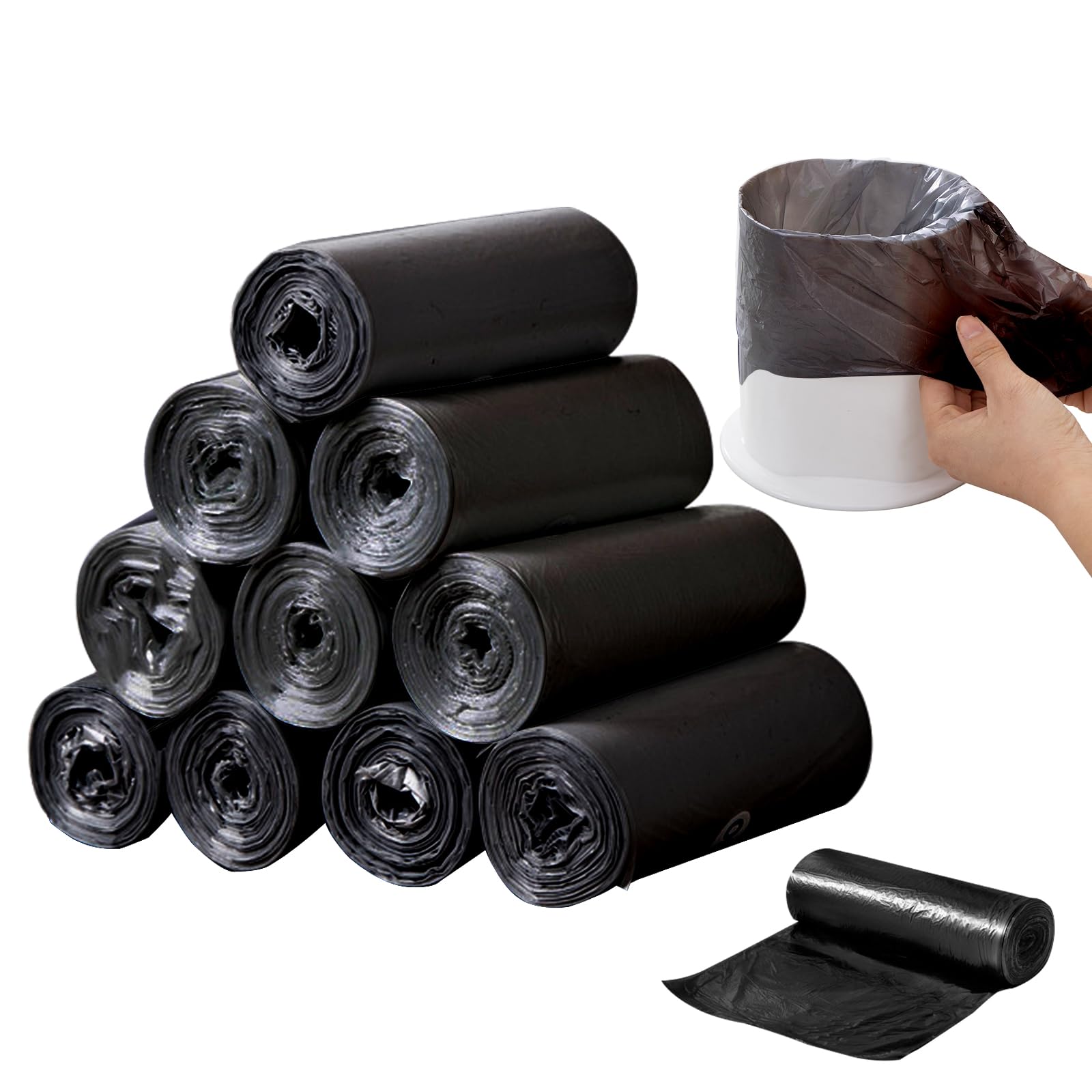 Amazon.com: GWZiehory Mini Strong Trash Bags, 0.5 Gal Small Garbage ...