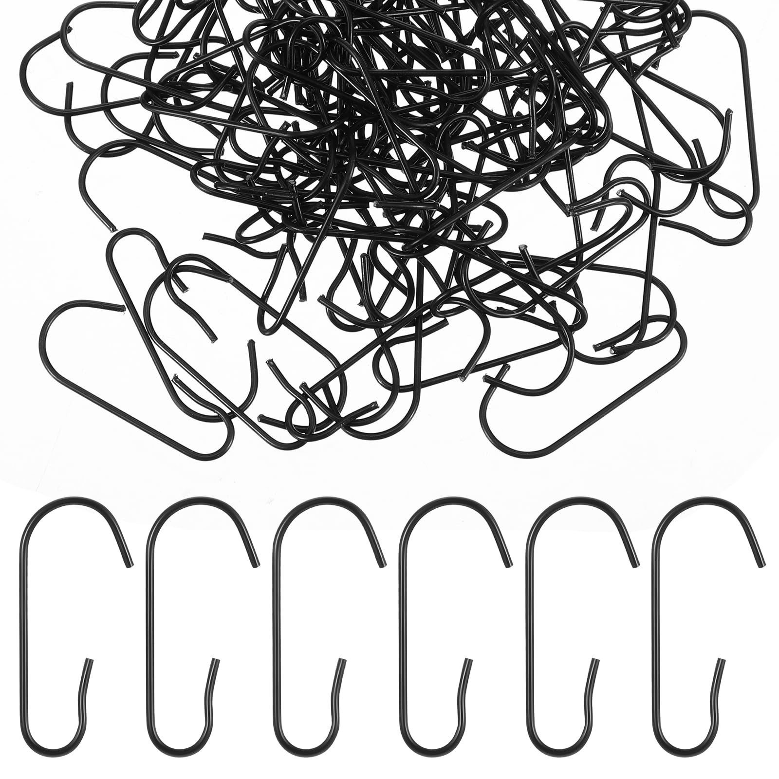 Amazon.com: Christmas Tree Hooks for Ornaments 100Pcs Black Ornament ...