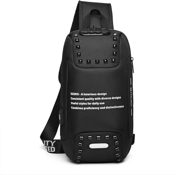 OZUKO Sling Backpack for Men - Anti-Theft Crossbody Bag, Waterproof ...