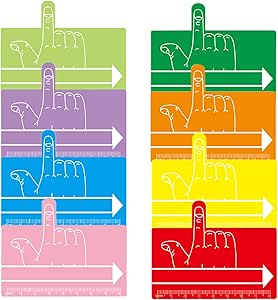 Bagentry 8 Pcs Finger Spacers for Writing with Guided Reading Strips ...