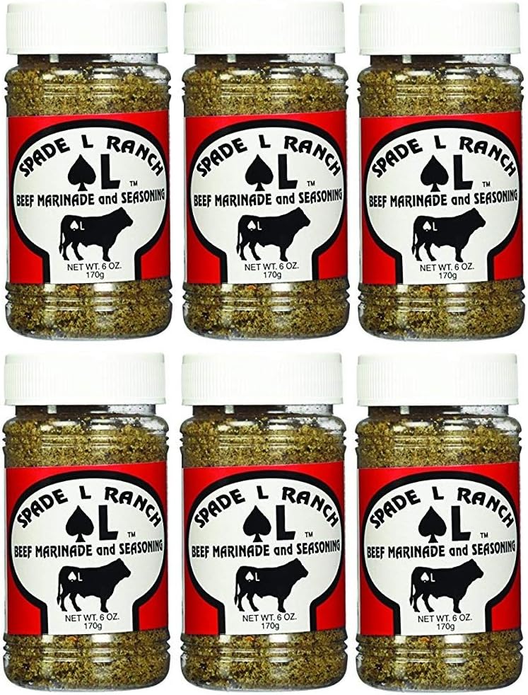 Amazon.com : Spade L Ranch Beef Marinade and Seasoning 6 Oz. (Pack of 6 ...