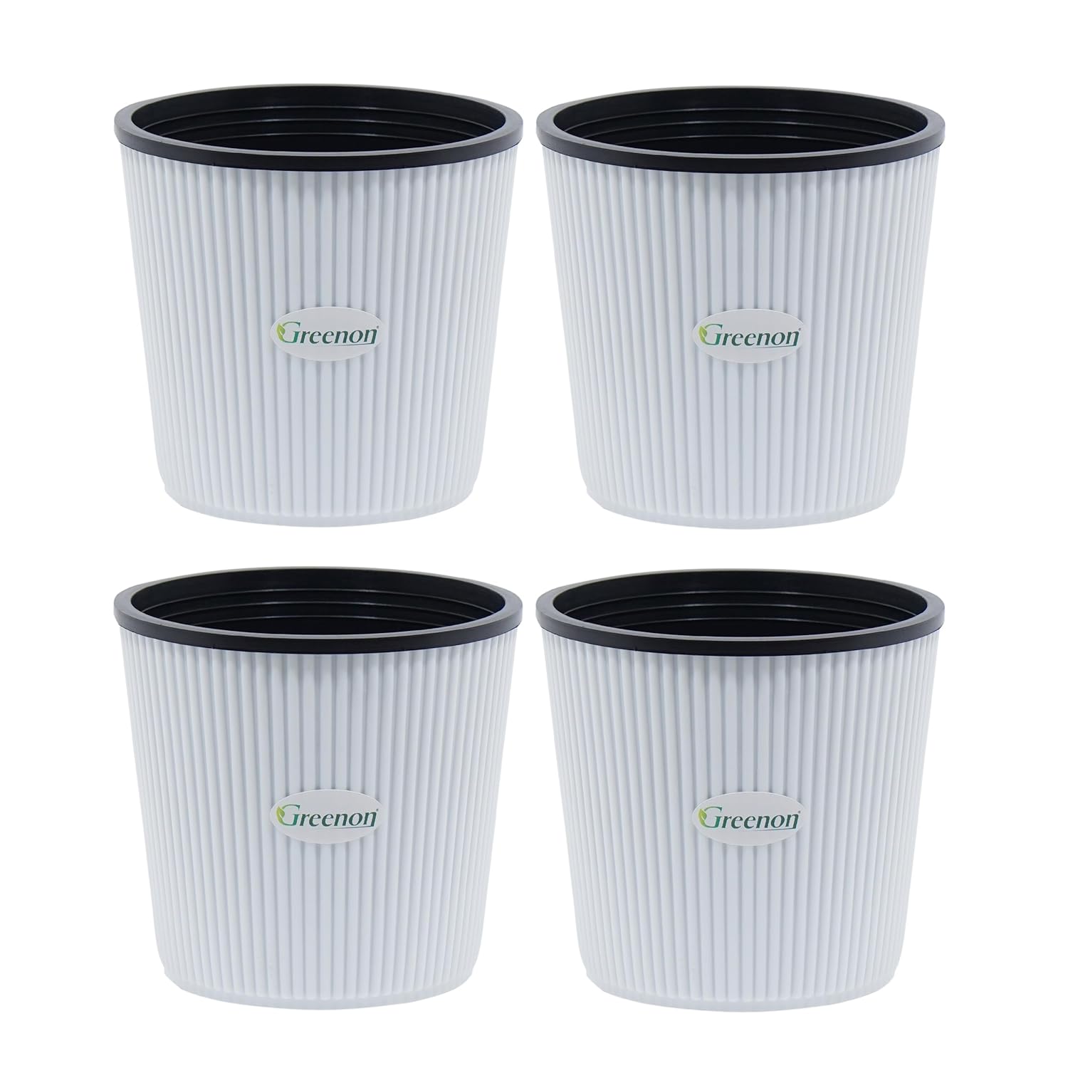 GREENON® Plant Pot 5 Inch Set of 4 (8 Pots) | Self Watering Small ...