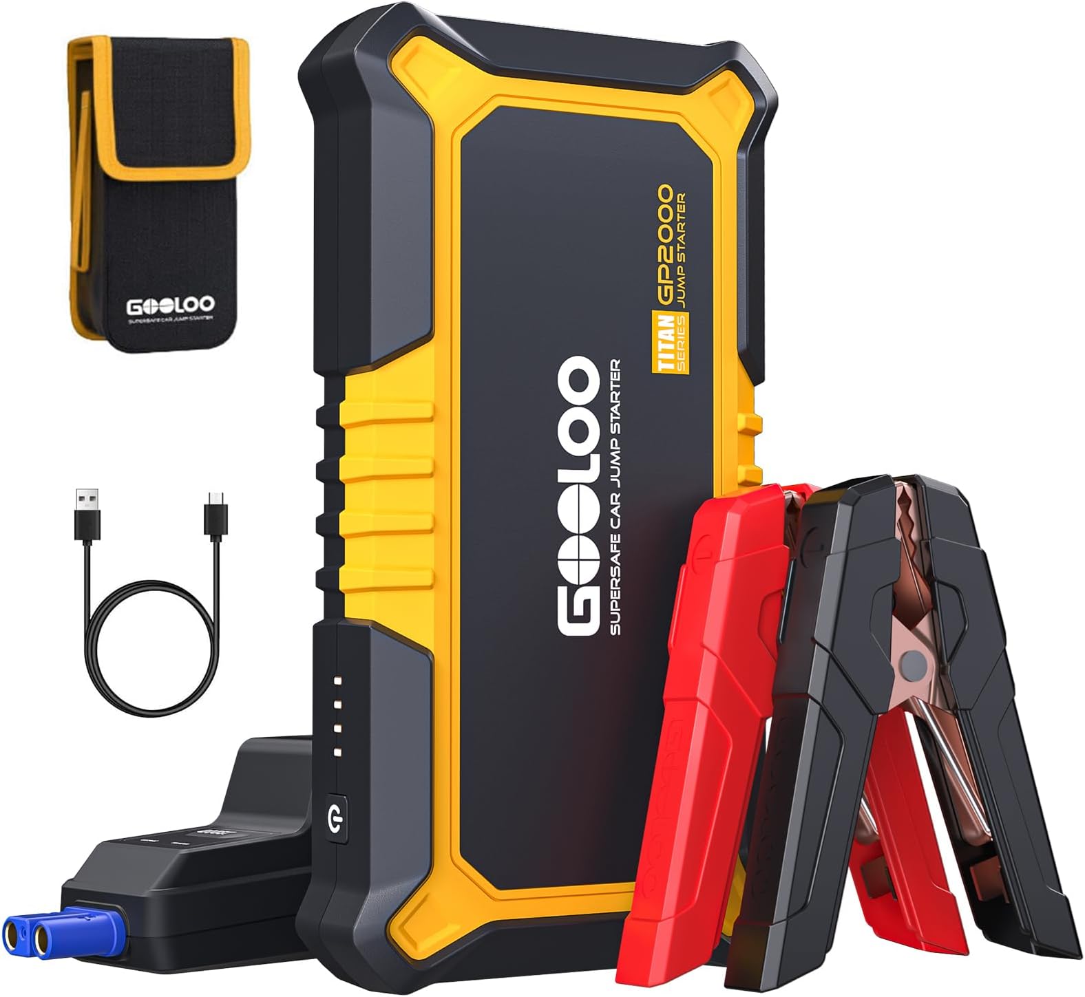 Halo Bolt Compact Portable Car Jump Starter - 12V, 200A Peak, 44,400mAh ...
