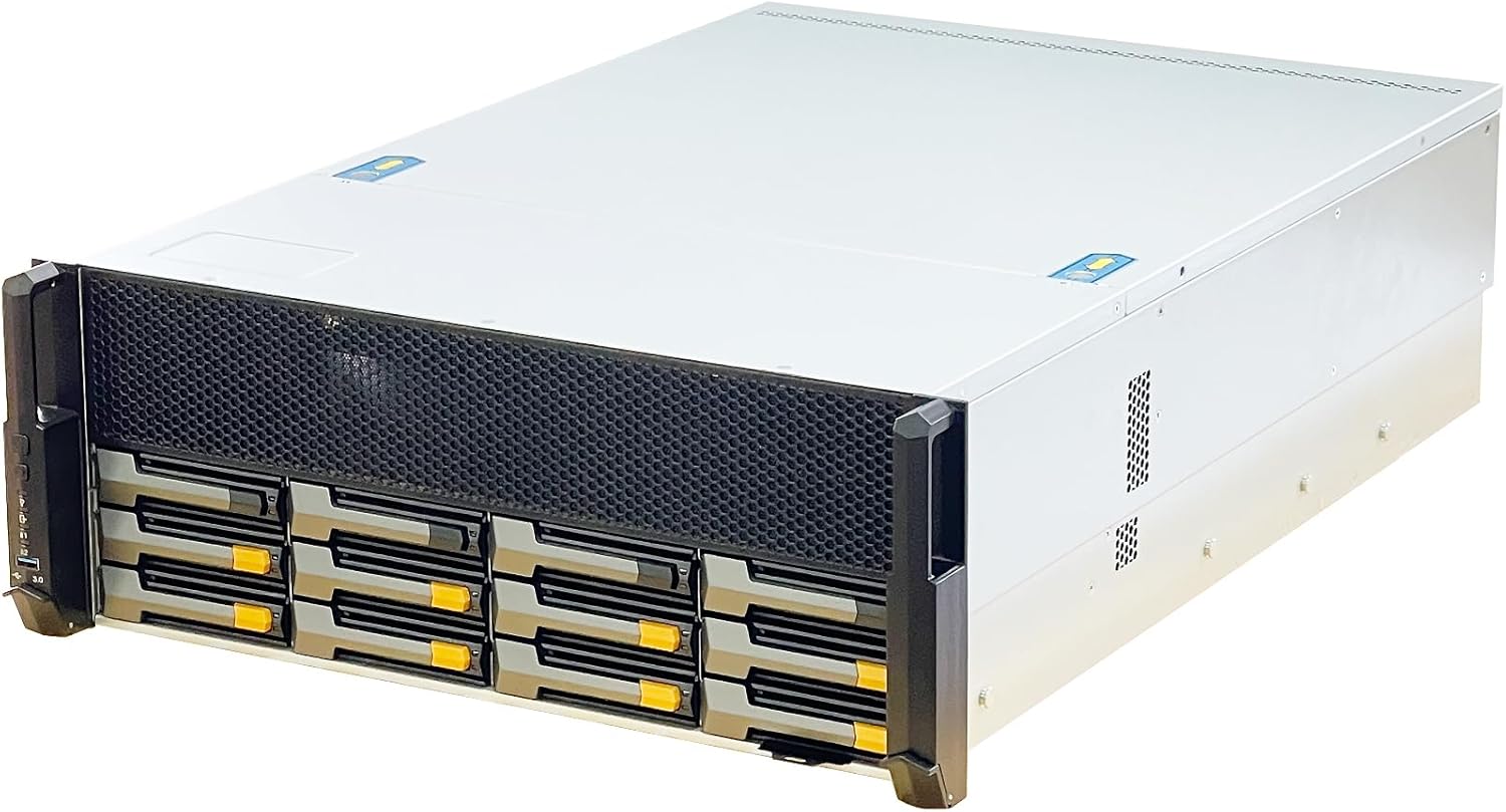 Amazon.com: Generic ZhenLoong X412 4U 12 bay rack server case 4GPU EATX ...