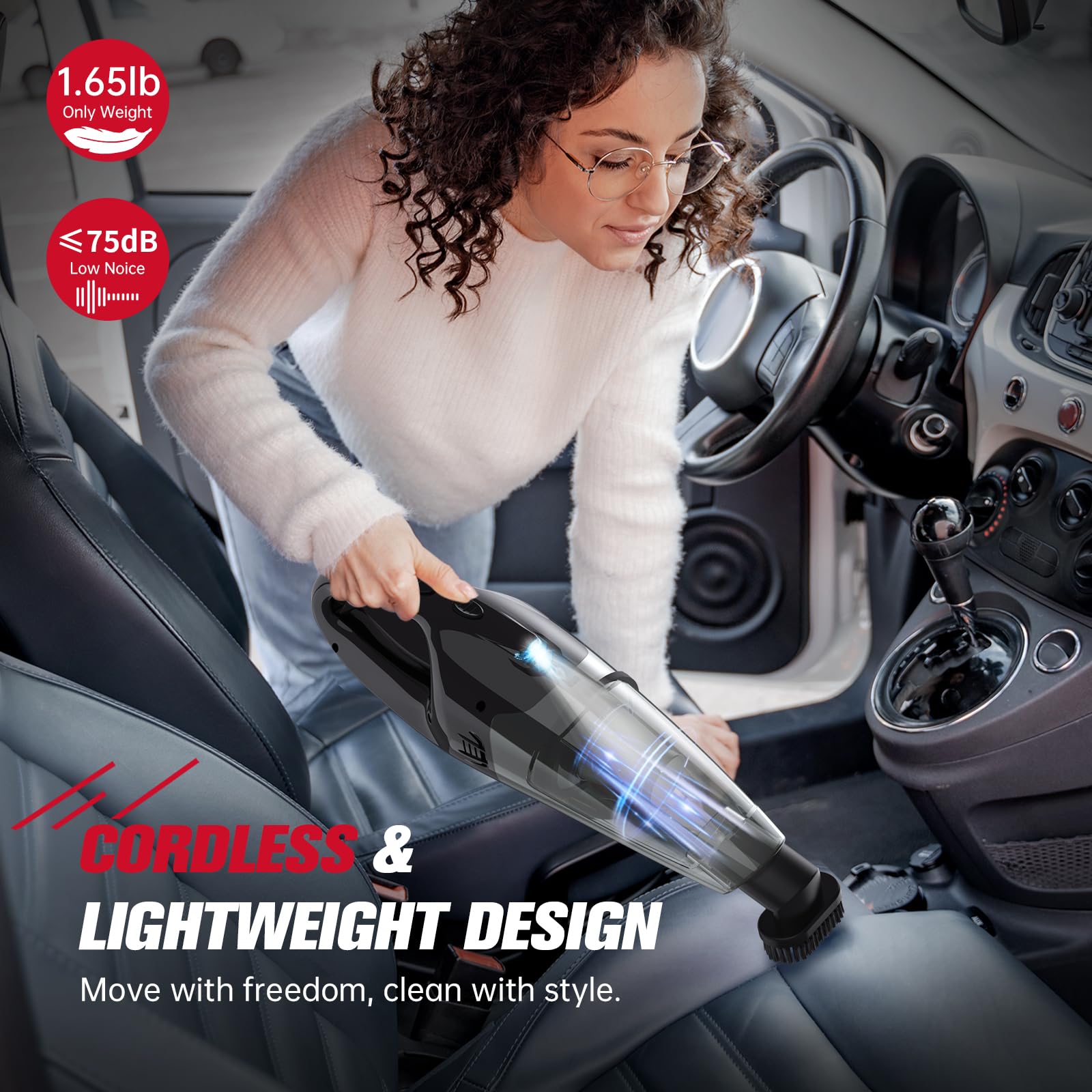 Snapklik.com : Handheld Vacuum Cordless Rechargeable, Lightweight Mini ...