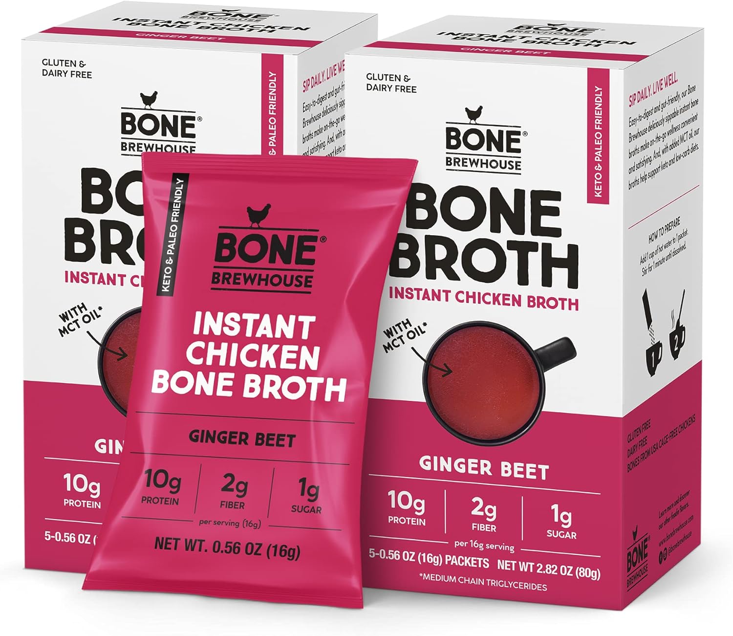 Amazon.com : Bone Brewhouse - 2 Pack - Chicken Bone Broth Protein ...