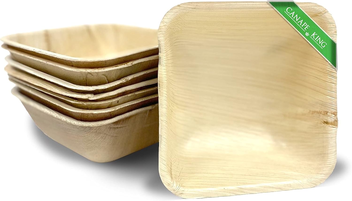 Canape King Disposable Palm Leaf Bowls Square 25-50-100 Pcs - 100% ...