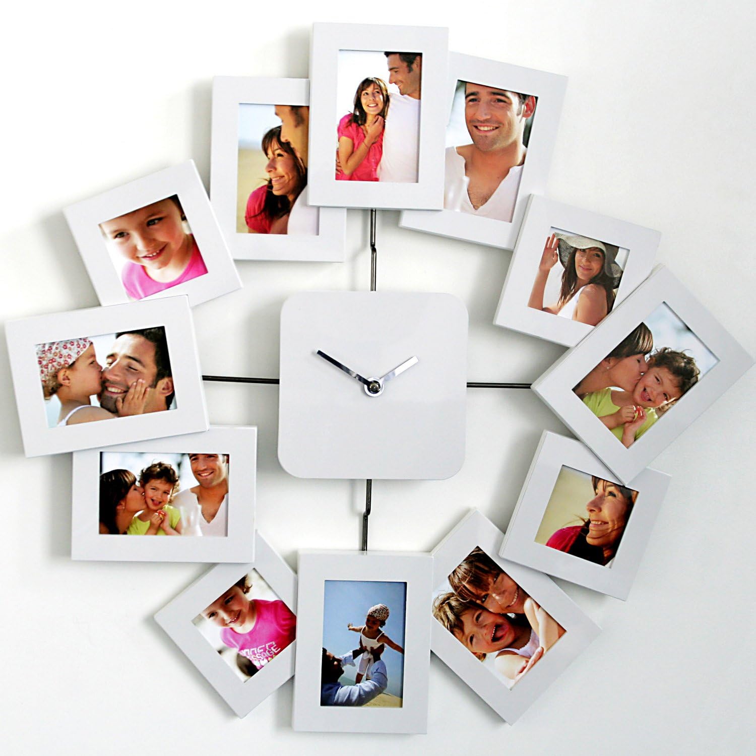 Amazon.de: Euratio Foto-Uhr Elegance weiß für 12 Fotos