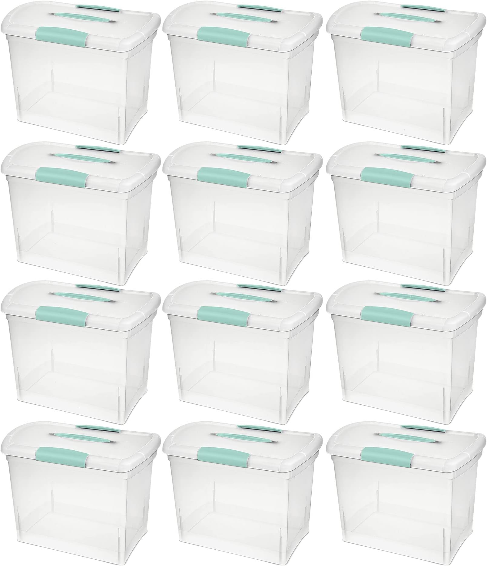 Amazon.com: IRIS Letter Size File Box, Clear, Pack of 6 : Office Products