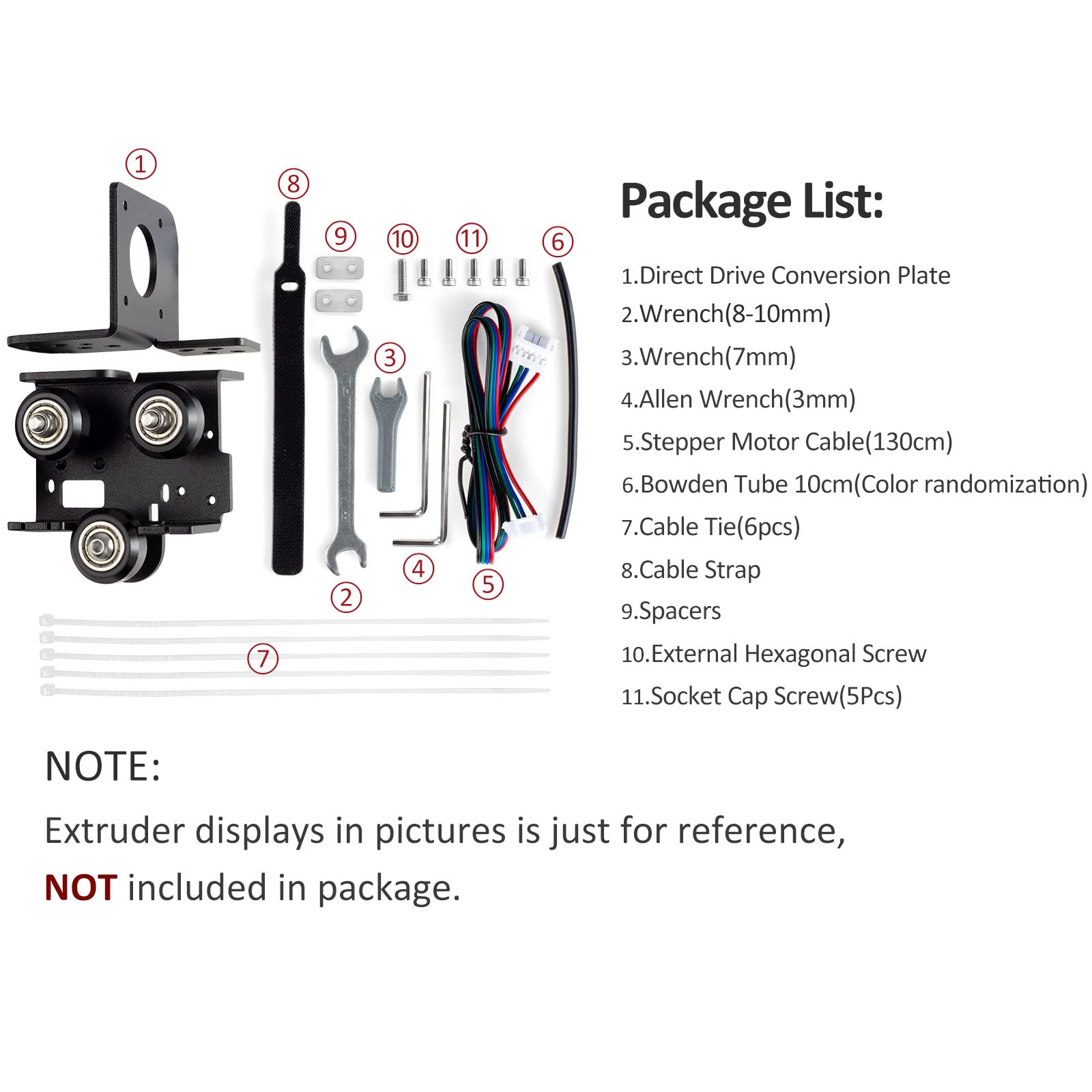 Buy UniTak3D Direct Drive Upgrade Kit Conversion Bracket for Ender 3 V2 ...