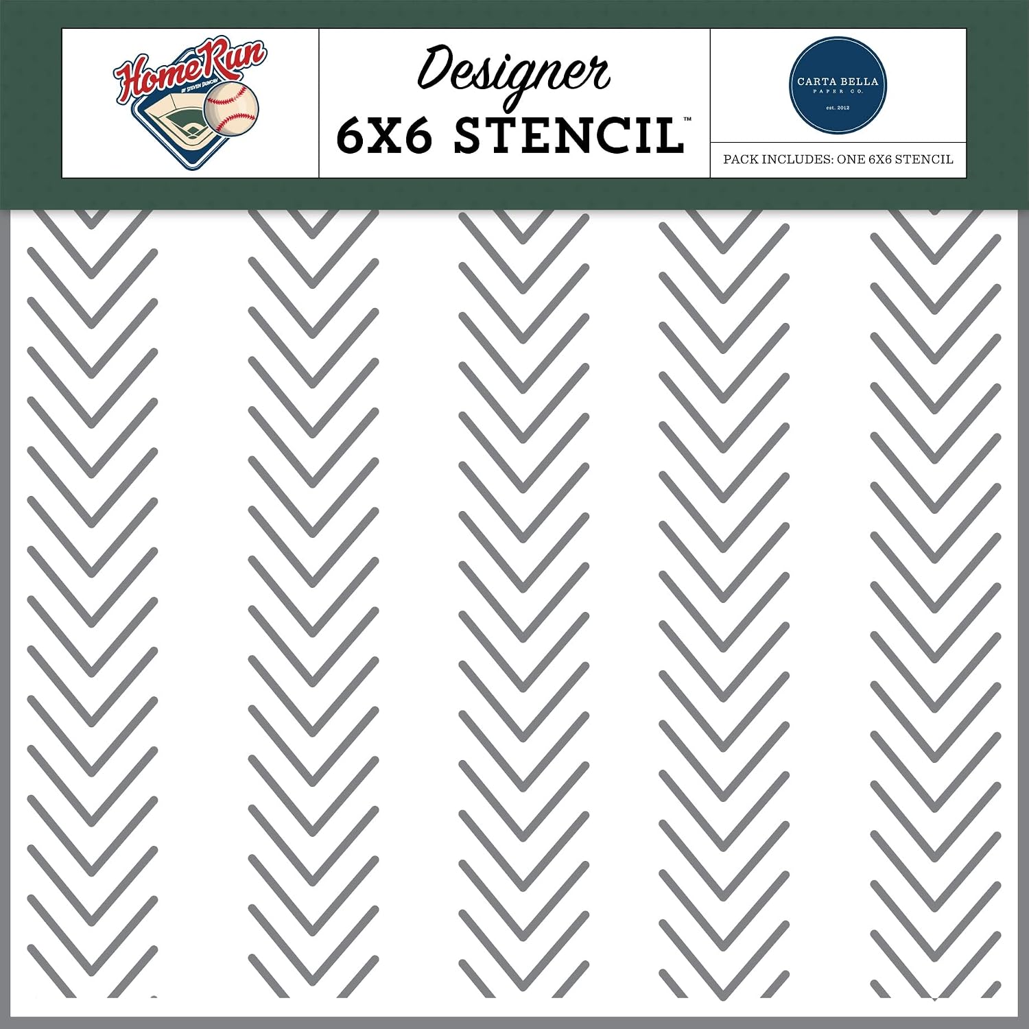 Amazon.com: Carta Bella Baseball Stitches, Home Run Stencil 6"X6"