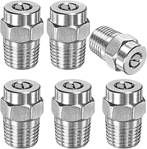 Amazon.com: 6 PCS 1/4" NPT Male 4000 PSI Threaded Spray Nozzles Surface ...