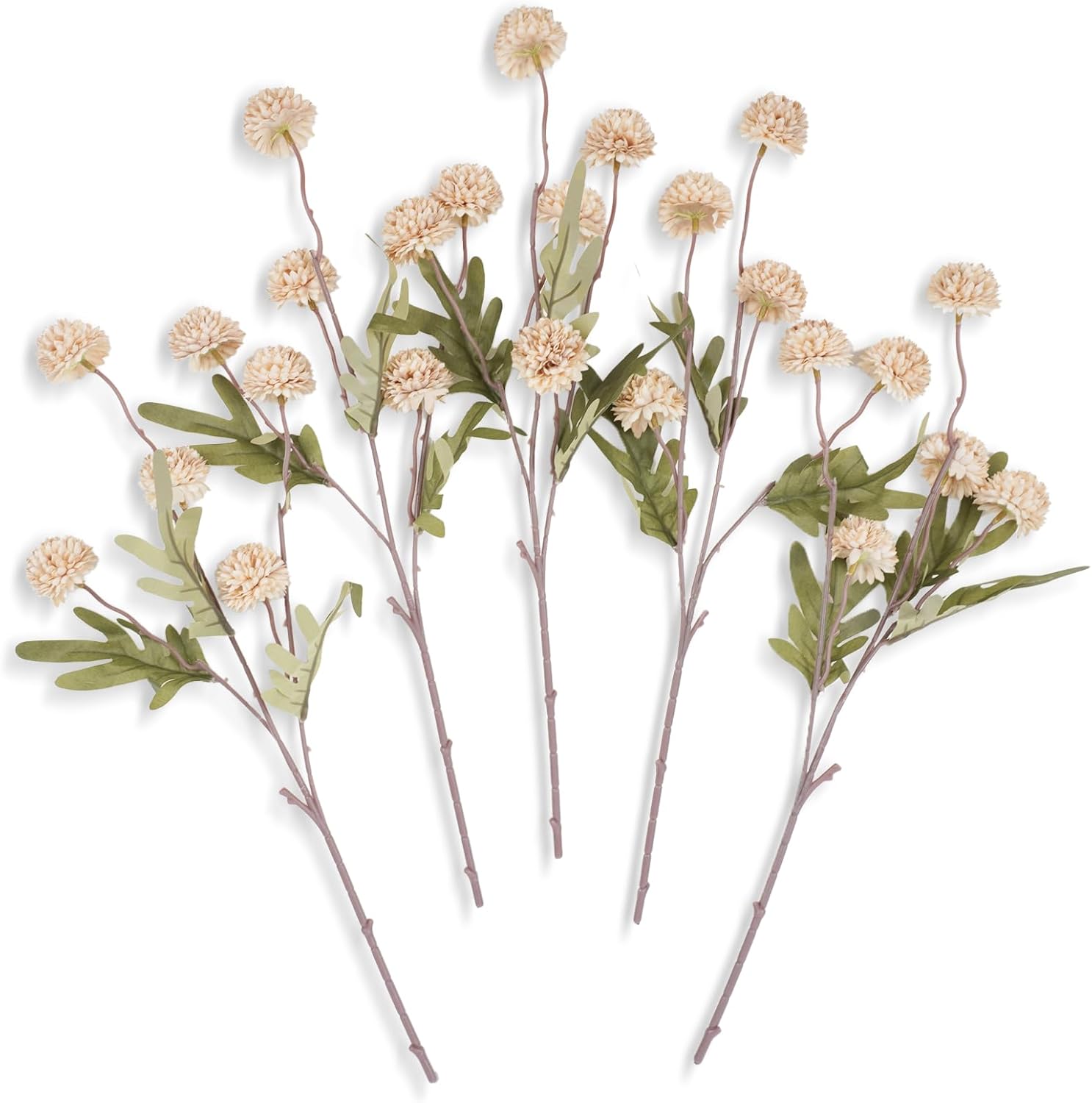 Amazon.com: MOEFAL 25 Heads Pom Pom Mum Artificial Flowers, 18" Long ...