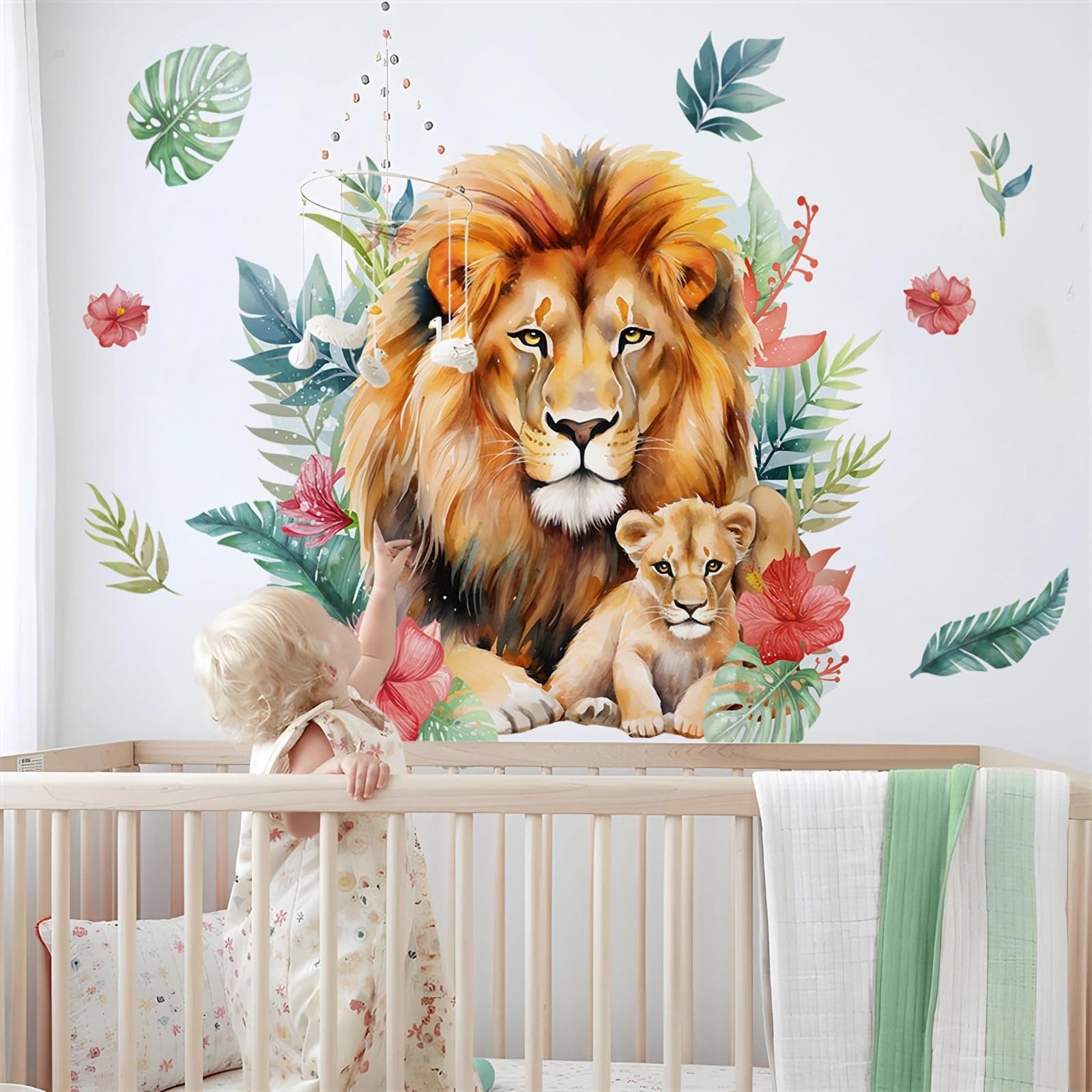 Amazon.com: 15" H Lion Wall Decal Peel and Stick, Lion Head Wall Decal ...