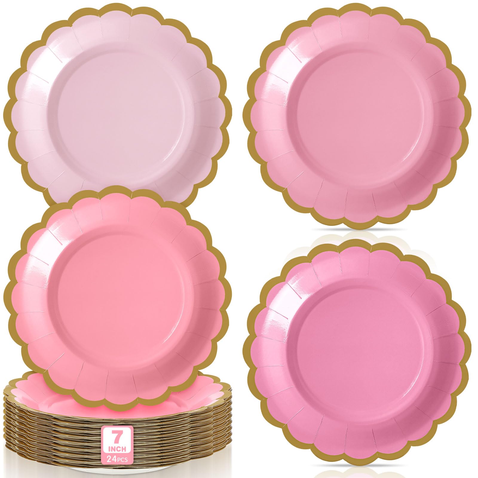 Pink Scalloped Paper Plates Pink Scalloped Paper Plates