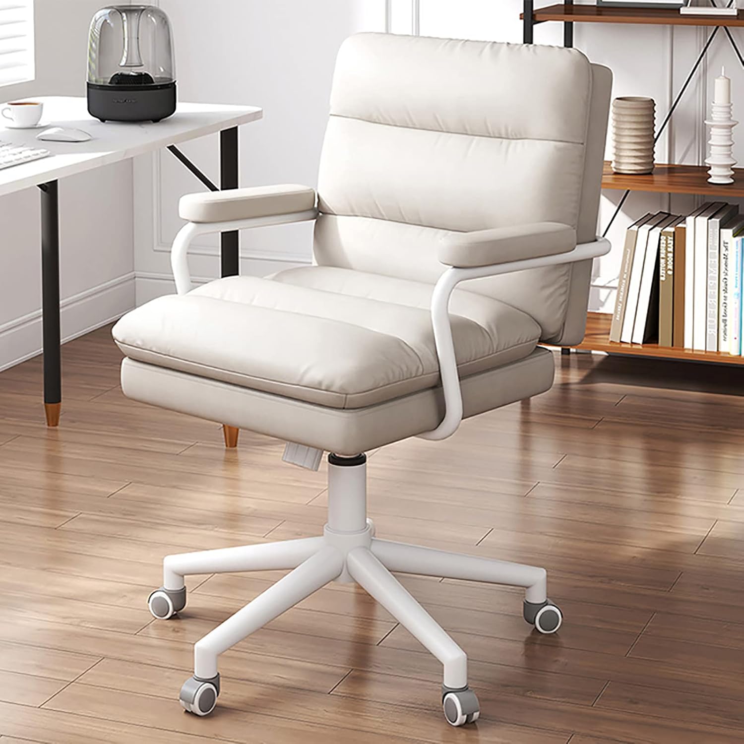 Amazon.com: FZYUAN Mid-Back Office Desk Chair Adjustable Height Modern ...